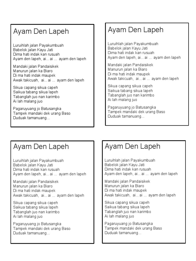 Ayam Den Lapeh Ayam Den Lapeh | PDF | Art