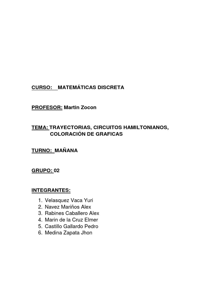 Practica de Matematica Discreta | PDF | Teoría de grafos | Combinatoria