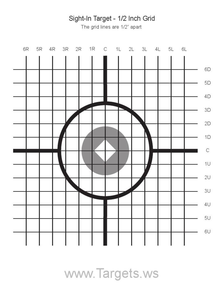Sight in Target 1 One Half Inch Grid PDF | PDF