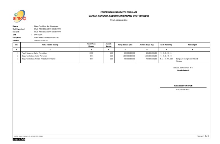 Contoh Laporan Rekapitulasi Barang | PDF