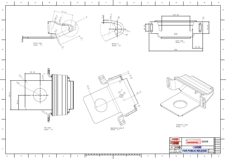 bracket Drawing | Technical Drawing
