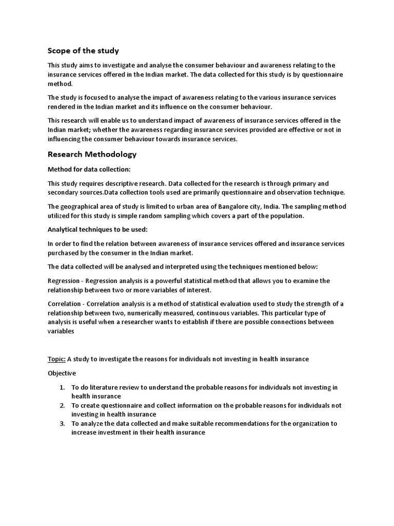 Ver2 Scope of The Study | PDF | Consumer Behaviour | Statistics