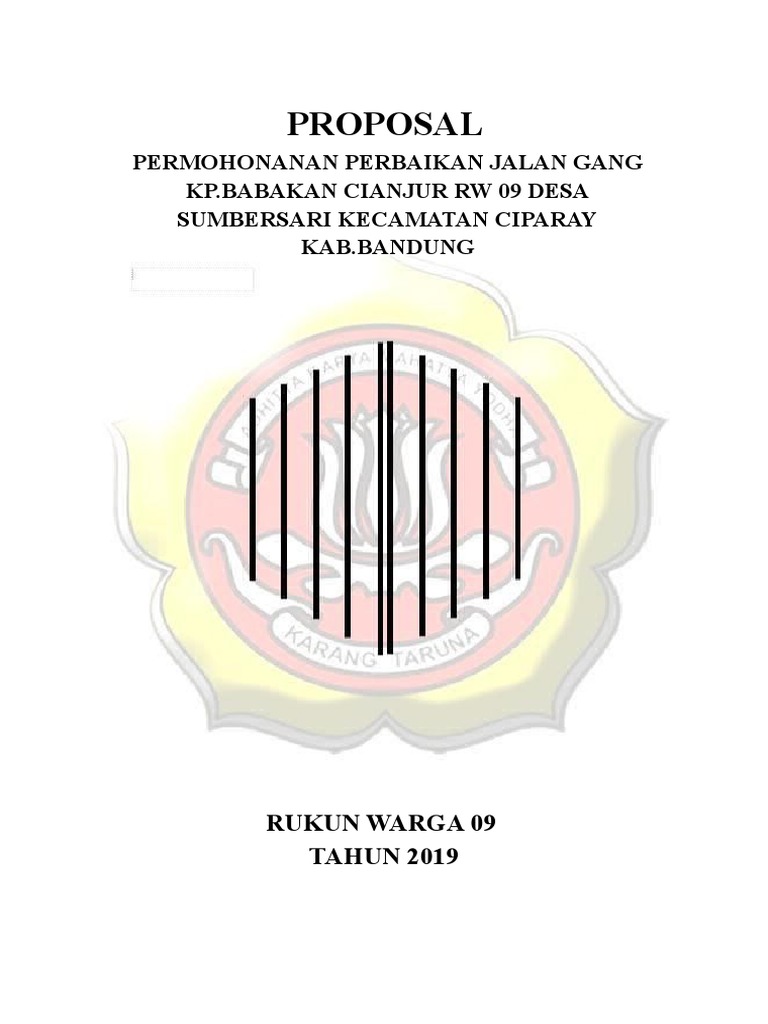 Contoh Proposal Perbaikan Jalan Gang RW 02 | PDF