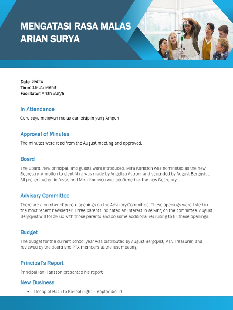 Mengatasi Rasa Malas Arian Surya: in Attendance | PDF