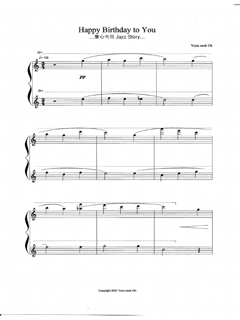 Happy Birthday Jazz Version PDF | PDF