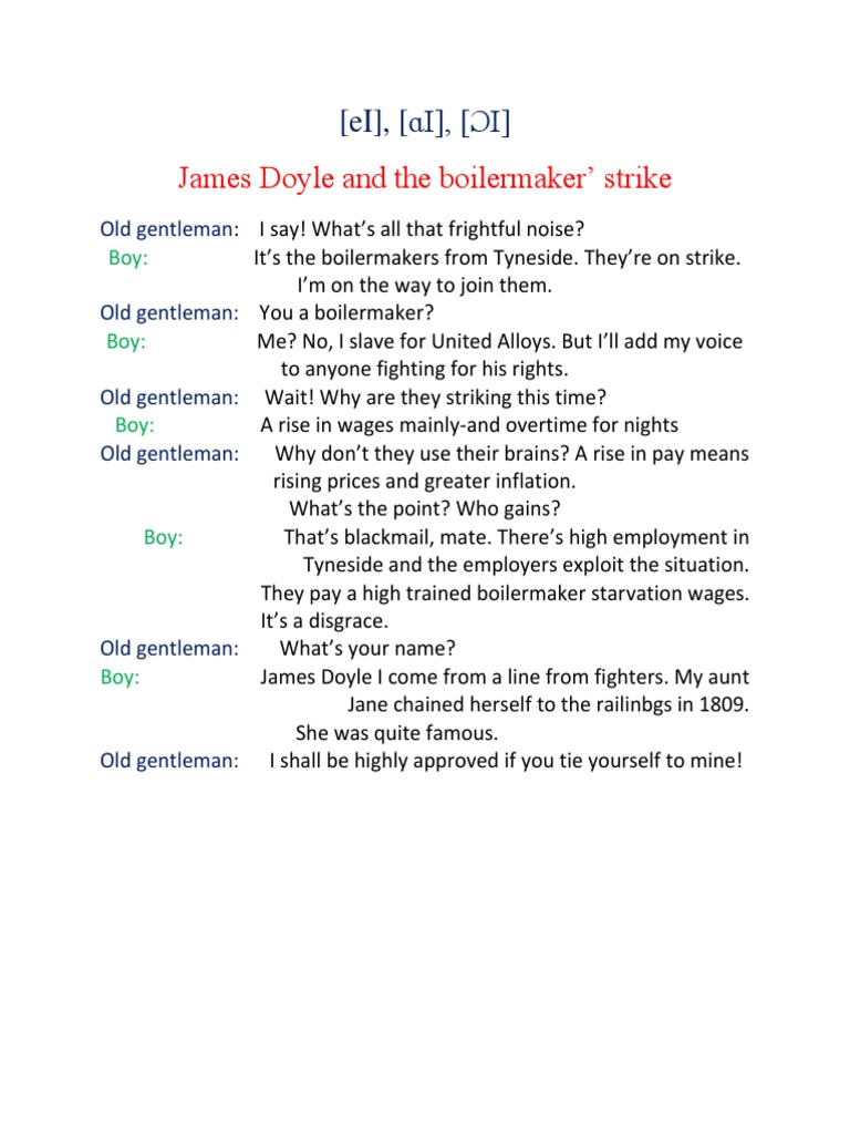 James Doyle and The Boilermaker' Strike: (Ei), (Ɑi), (ƆI) | PDF
