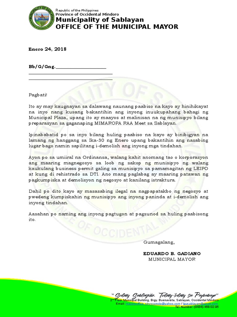 Demolition Letter | PDF