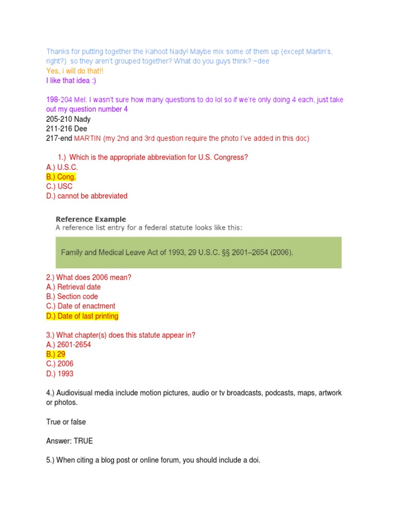 I Like That Idea:) 198-204 Mel: I Wasn't Sure How Many Questions To Do ...