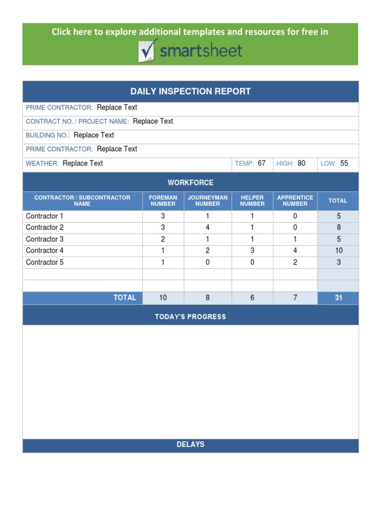Daily Construction Inspection Report | PDF | Economic Sectors | Engineering