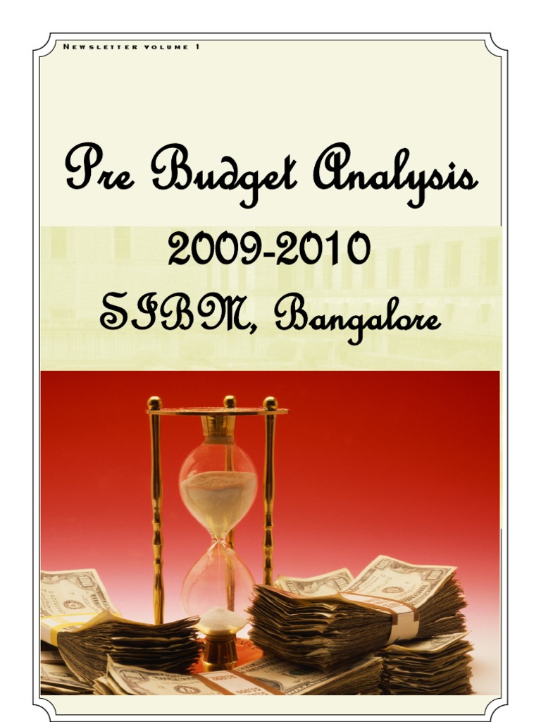 Pre Budget Analysis | PDF