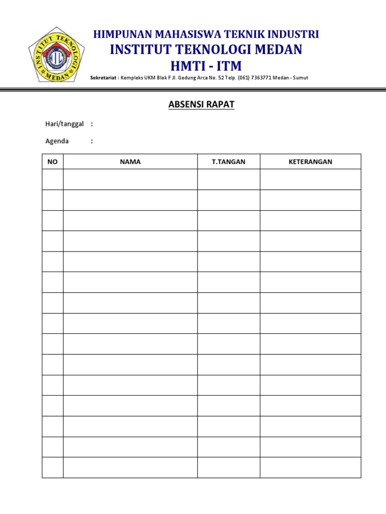 Absensi Rapat | PDF