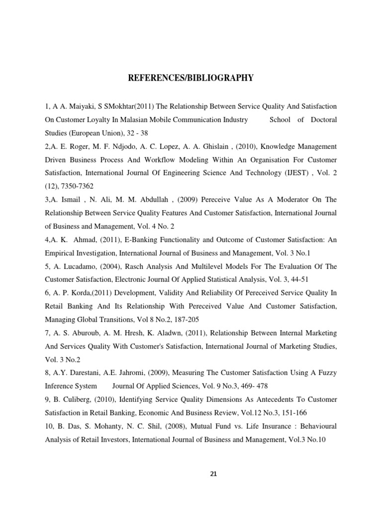 04 References | PDF | Customer Satisfaction | Marketing