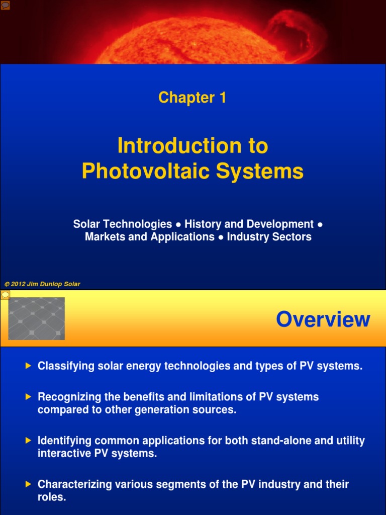 Introduction To PV Systems | PDF | Photovoltaic System | Solar Power