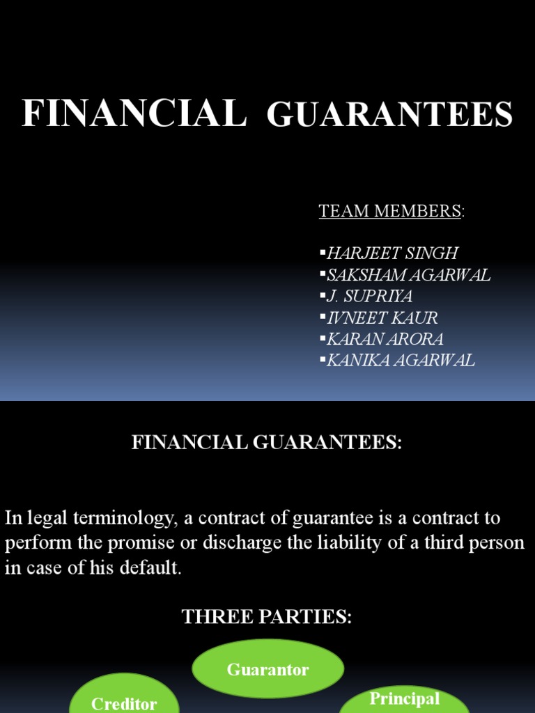 Financial Guarantees