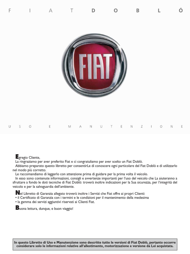 Manuale Fiat Doblo | PDF