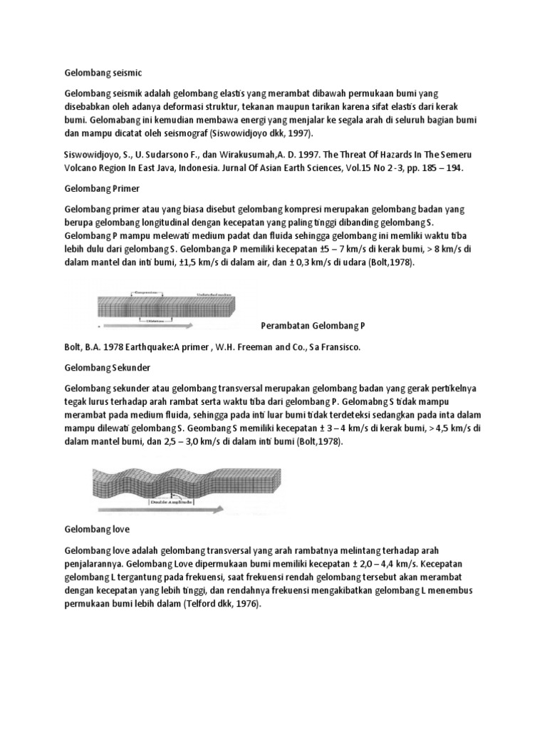 Tipe Gelombang Seismik dan Karakteristiknya | PDF