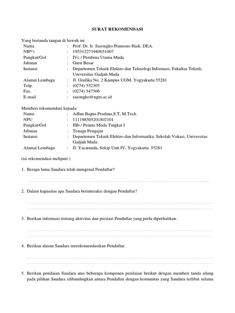 Rekomendasi LPDP - Sasongko - ABP | PDF | Komputer