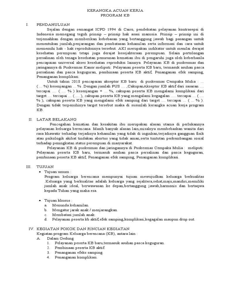 KAK Program KB | PDF