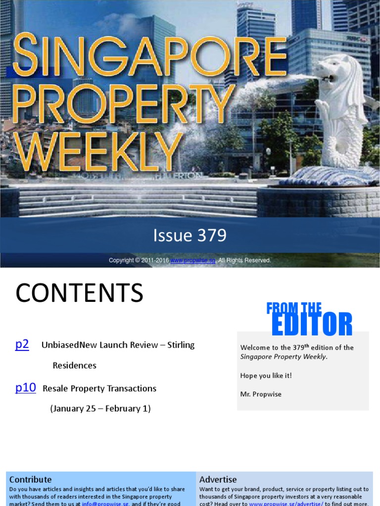 Singapore Property Weekly Issue 379 | PDF | Business