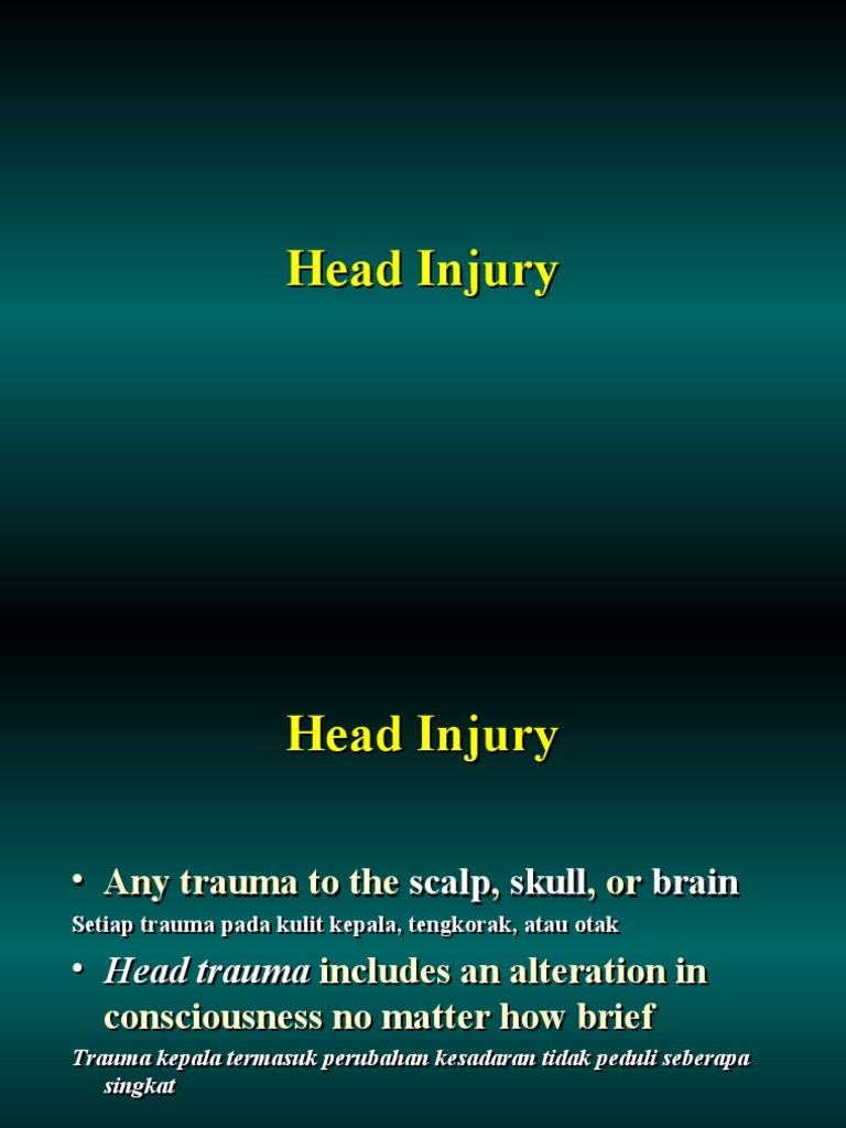 Understanding the Types and Complications of Head Injuries | PDF ...