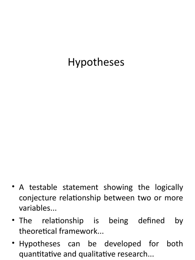 Hypothesis Development Guide | PDF