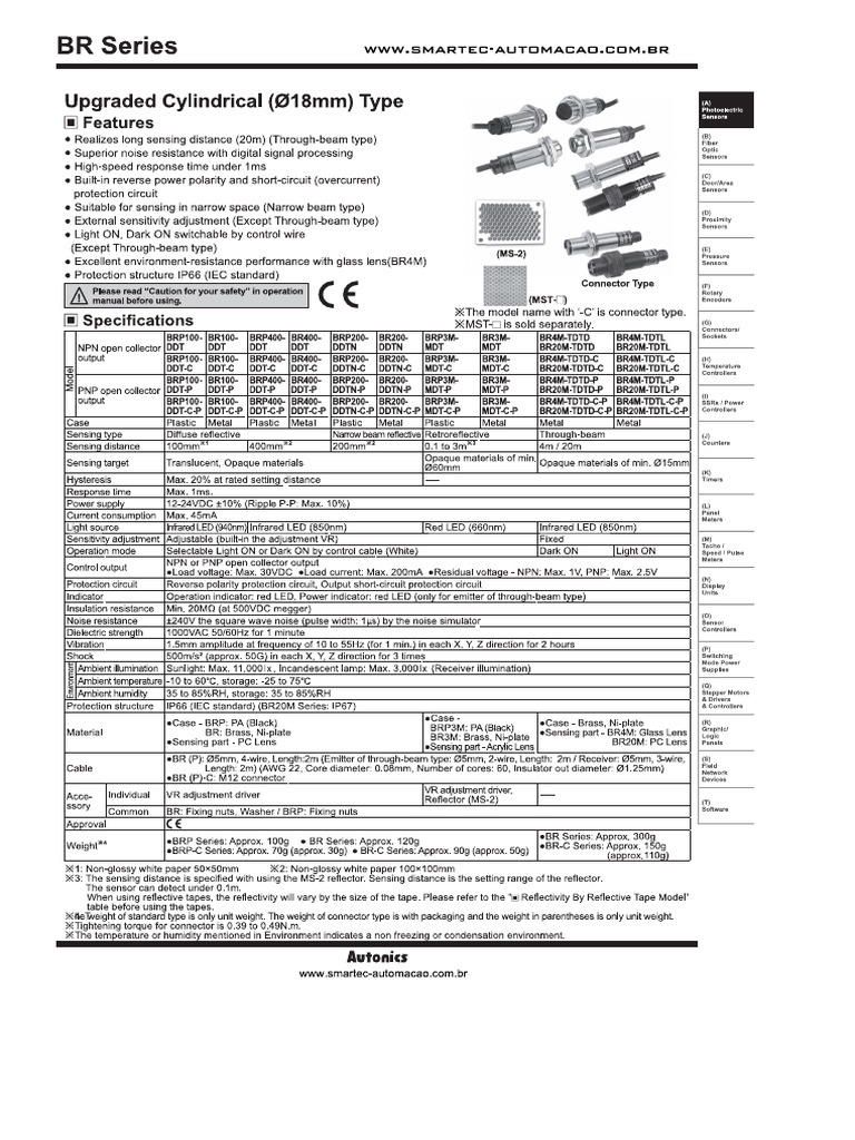 Sensor Autonics | PDF