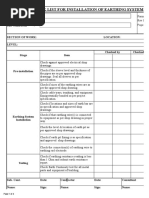 Inspection Checklist For Installation of Earthing System | PDF ...