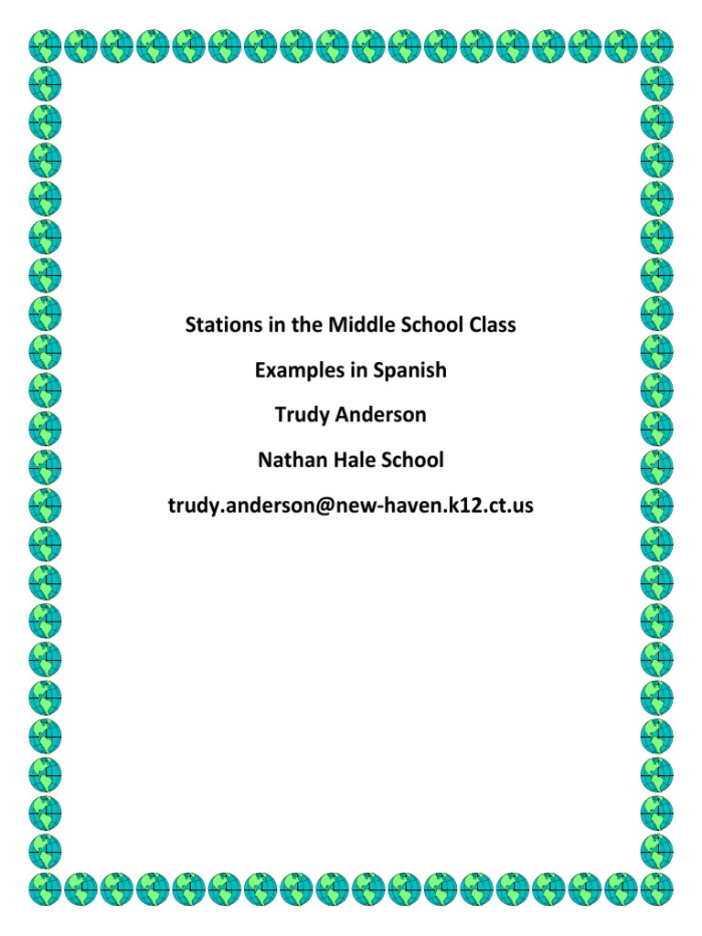 C 20 Stations in The Middle School Classroom | PDF | Menu | Classroom