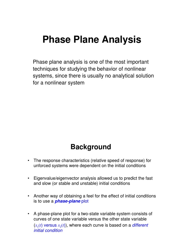 Phase Plane Analysis | PDF | Initial Condition | Eigenvalues And Eigenvectors