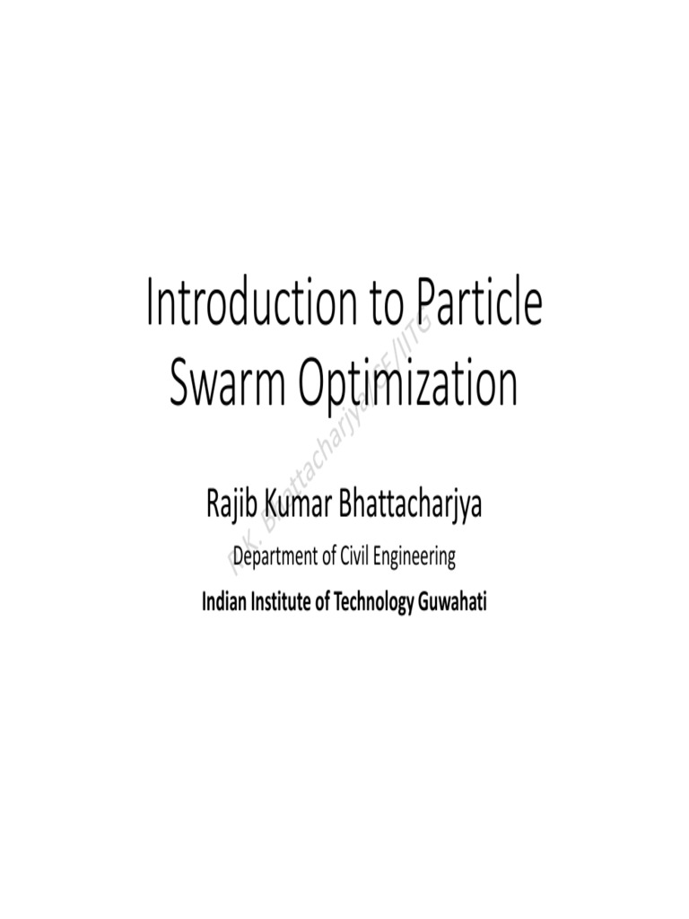 Particle Swarm Algorithms | Download Free PDF | Mathematical Optimization | Mathematical Concepts