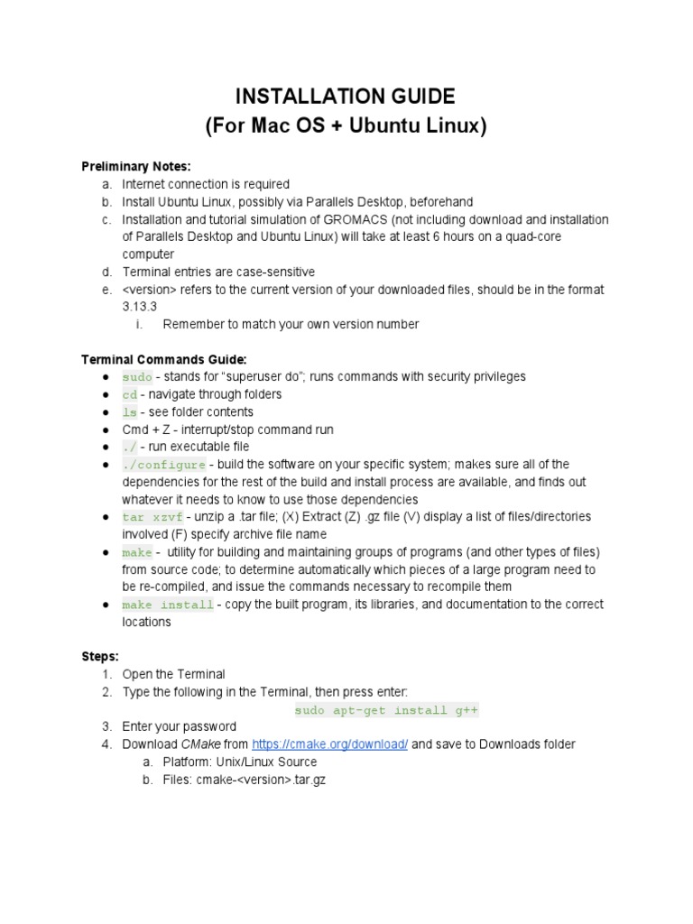 GROMACS Installation and Simulation Guide | PDF | Directory (Computing ...