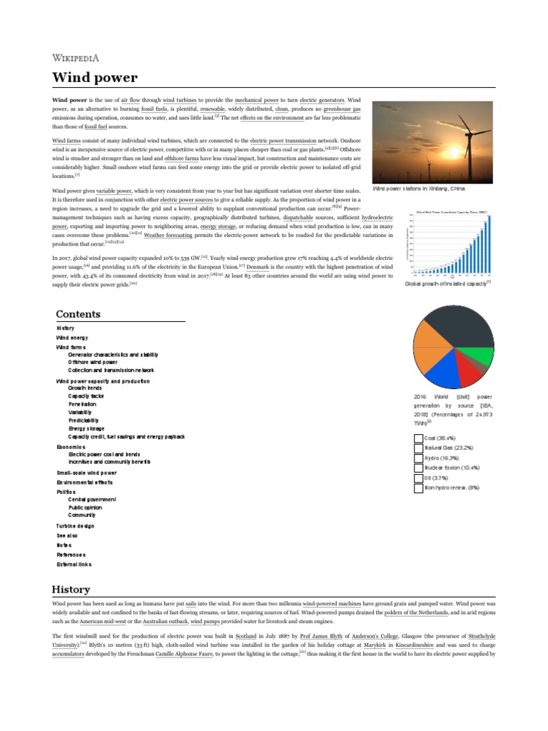 Wind Energy | PDF | Wind Power | Offshore Wind Power