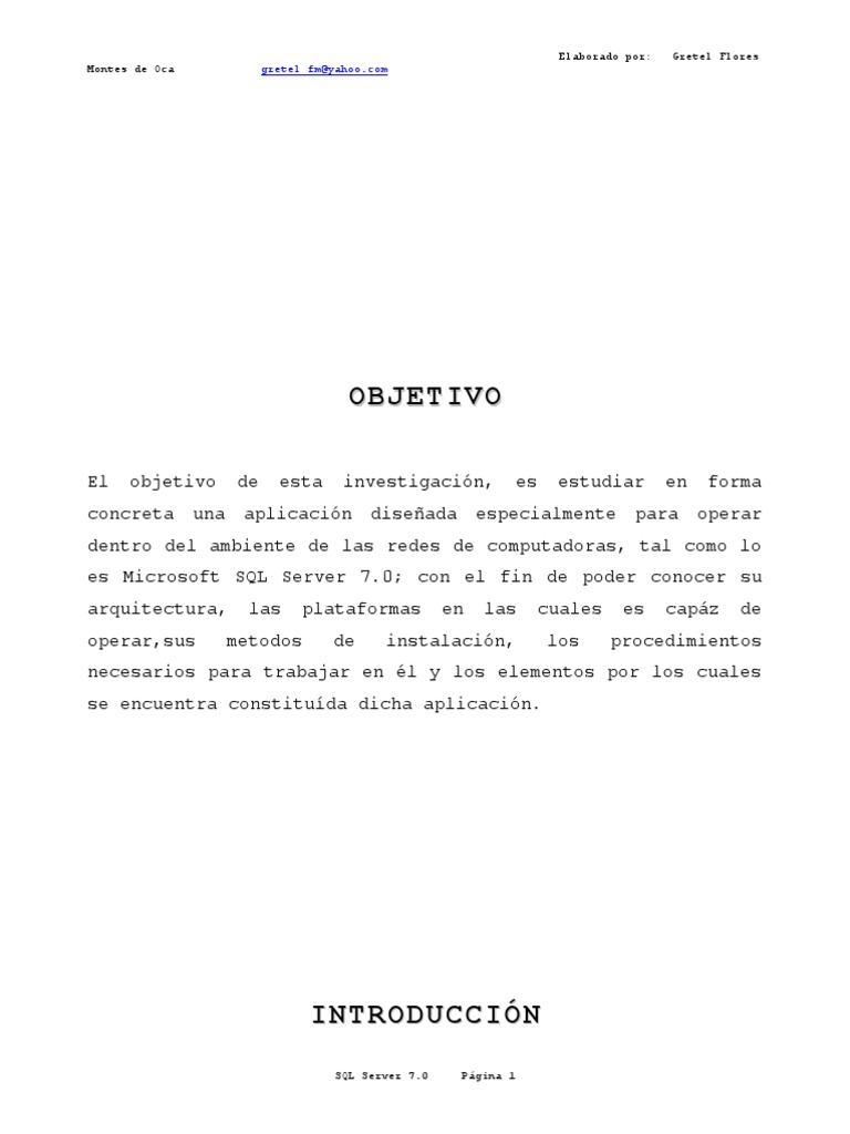 SQL Server 7 PDF | PDF | Servidor SQL de Microsoft | SQL