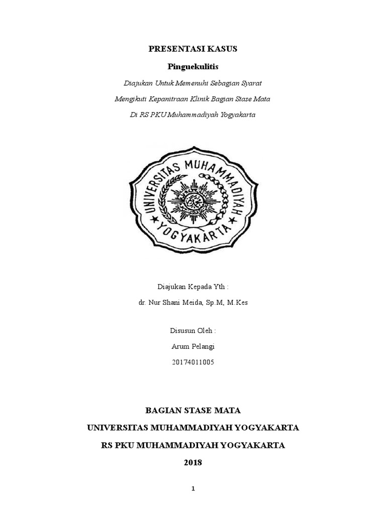 Presus Pinguekulitis | PDF