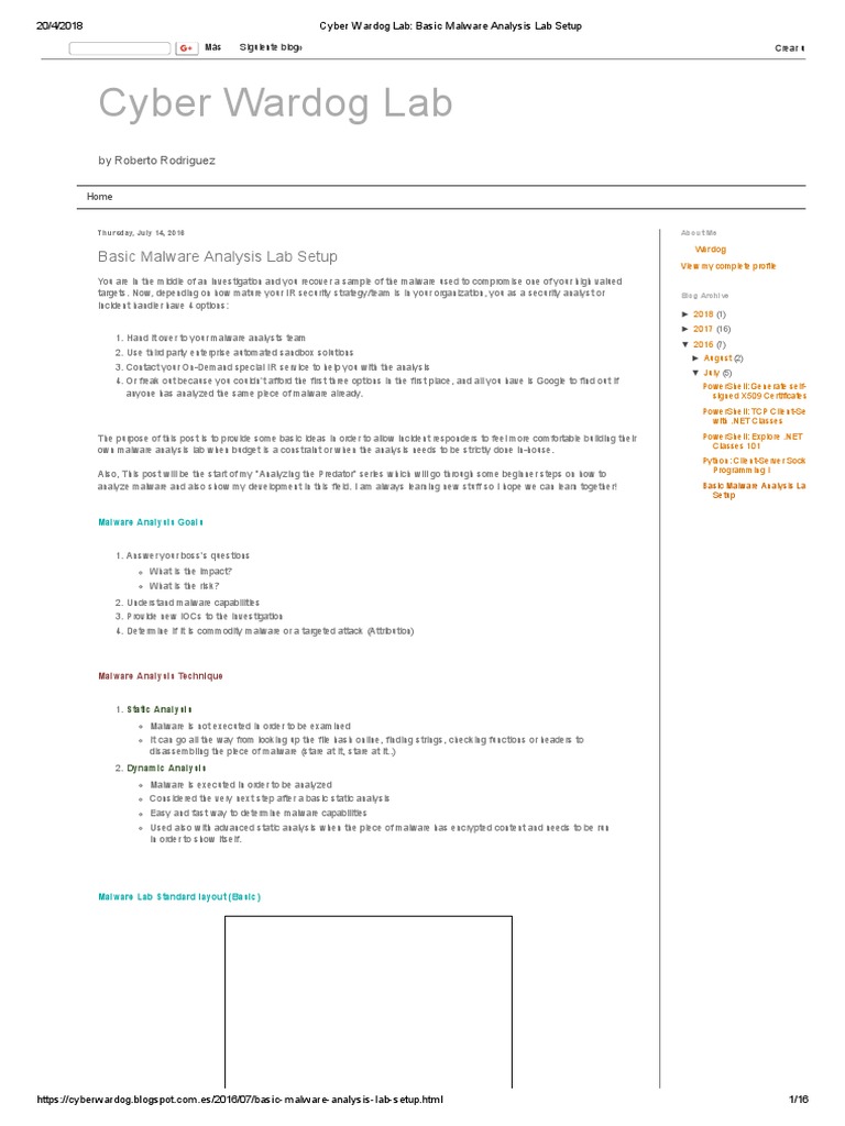 Cyber Wardog Lab - Basic Malware Analysis Lab Setup | PDF | Windows Registry | Malware