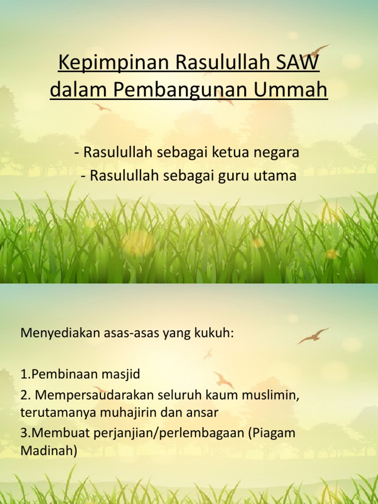 Kepimpinan Rasulullah SAW Dalam Pembangunan Ummah | PDF