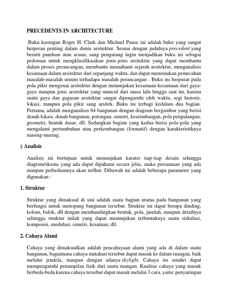 Precedents in Architecture | PDF