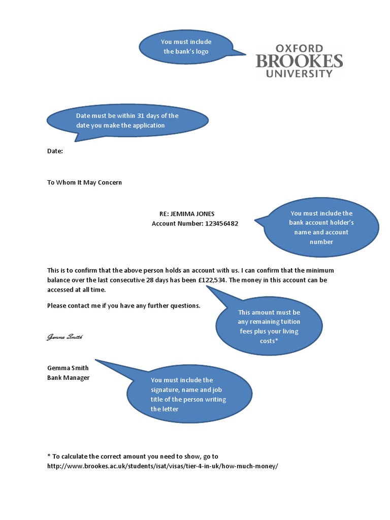 Bank Letter Template | PDF