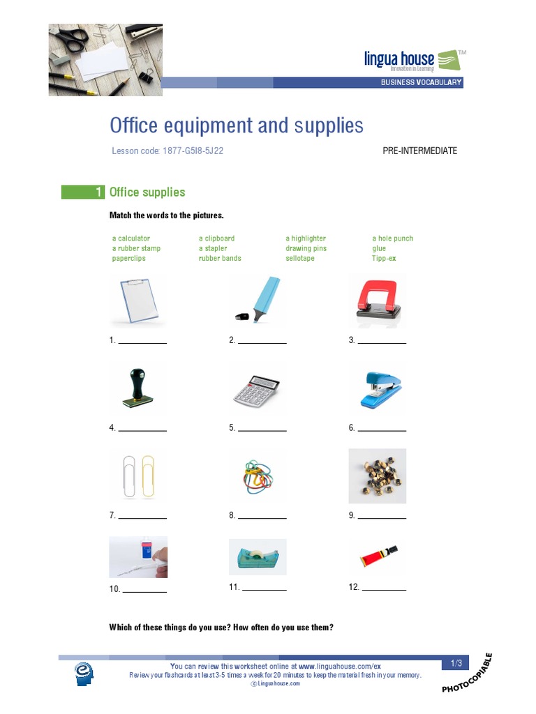 Office Equipment and Supplies | PDF