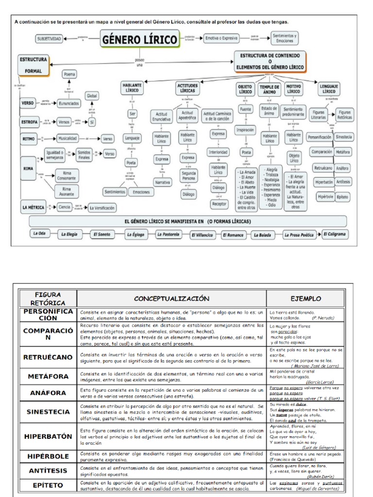Mapa Conceptual Genero Lirico | PDF