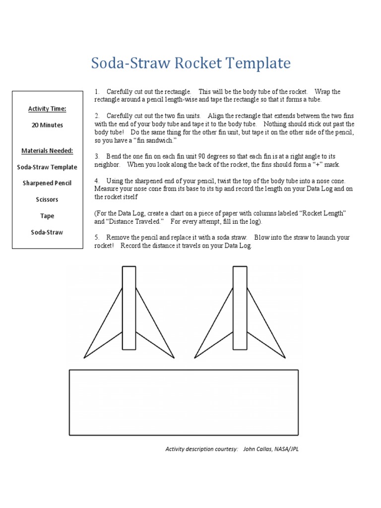 Soda Straw Rocket Building Guide | PDF | Aerospace Engineering | Spacecraft