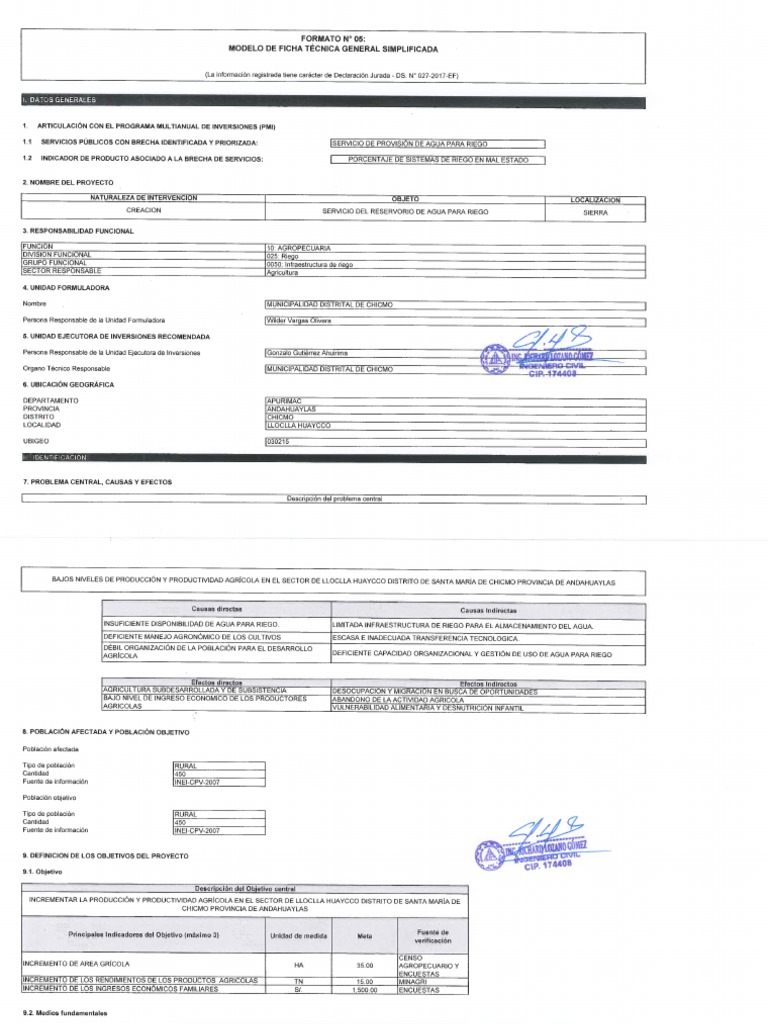 Ficha Tecnica Simplificada | PDF