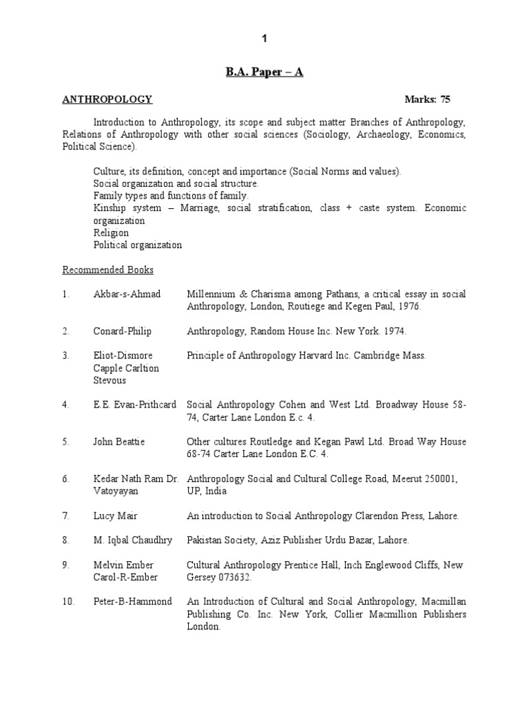 J, HKKJ | PDF | Anthropology | Anthropology