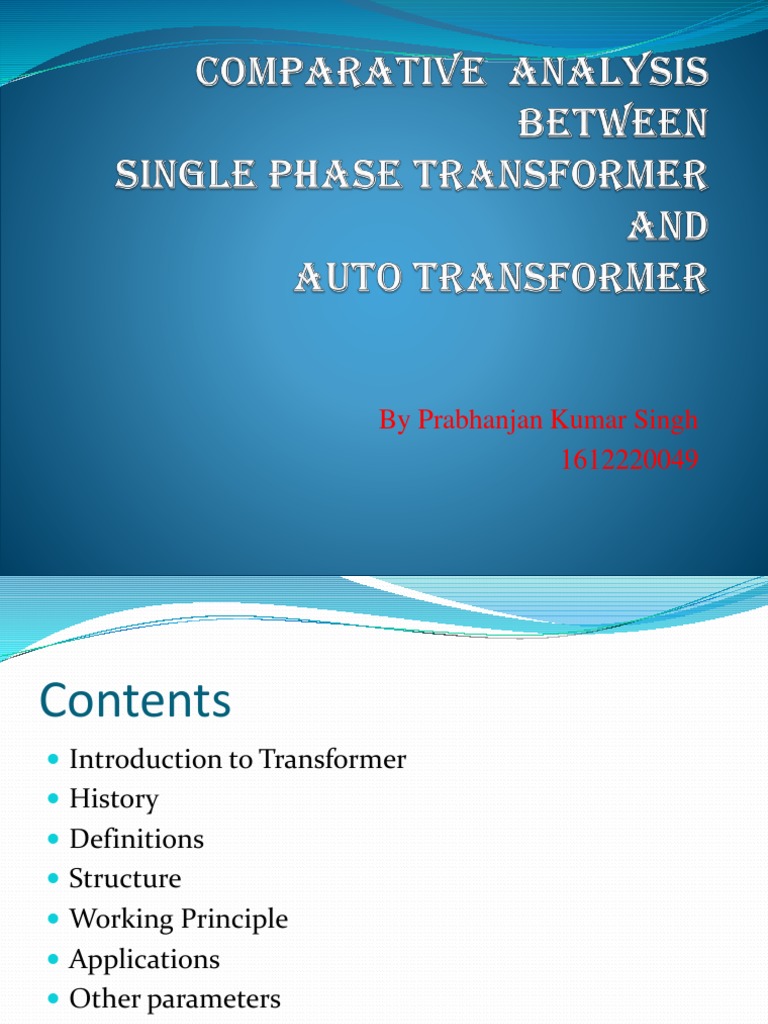 By Prabhanjan Kumar Singh 1612220049 | PDF | Transformer | Electrical ...