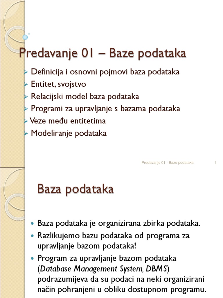 1 - Baza Podataka | PDF