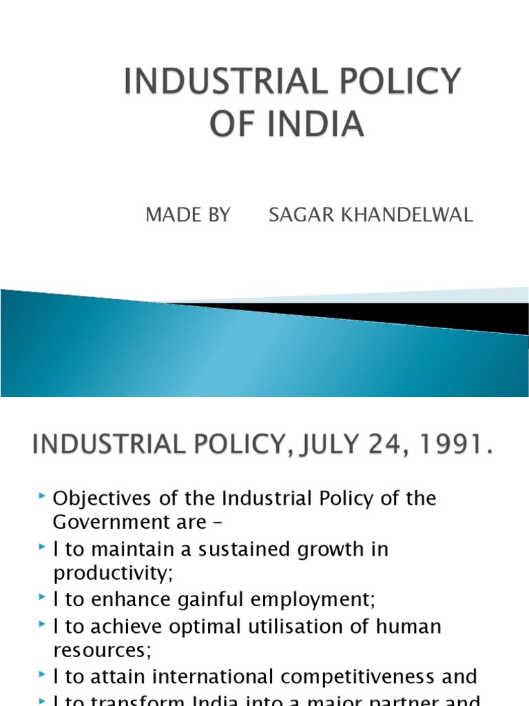 Industrial Policy of India | PDF | Exports | Reserve Bank Of India