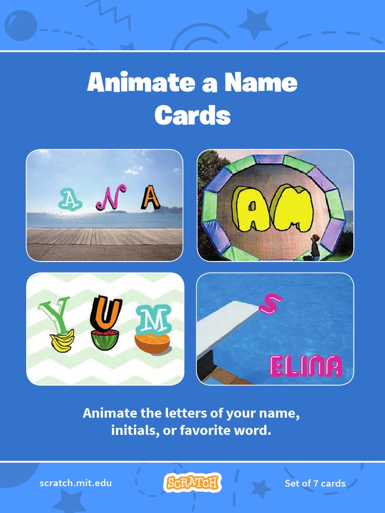 Animate A Name Cards: Animate The Letters of Your Name, Initials, or ...