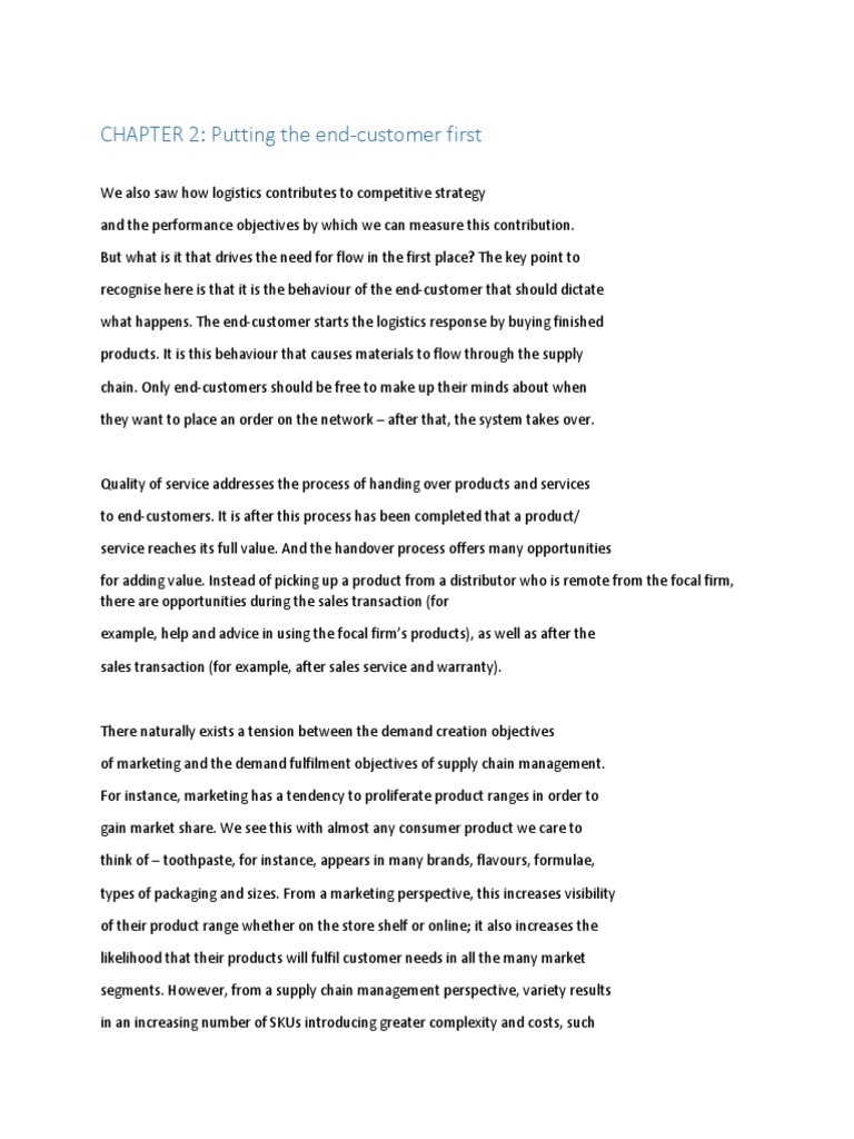 CHAPTER 2: Putting The End-Customer First | PDF | Retail | Marketing