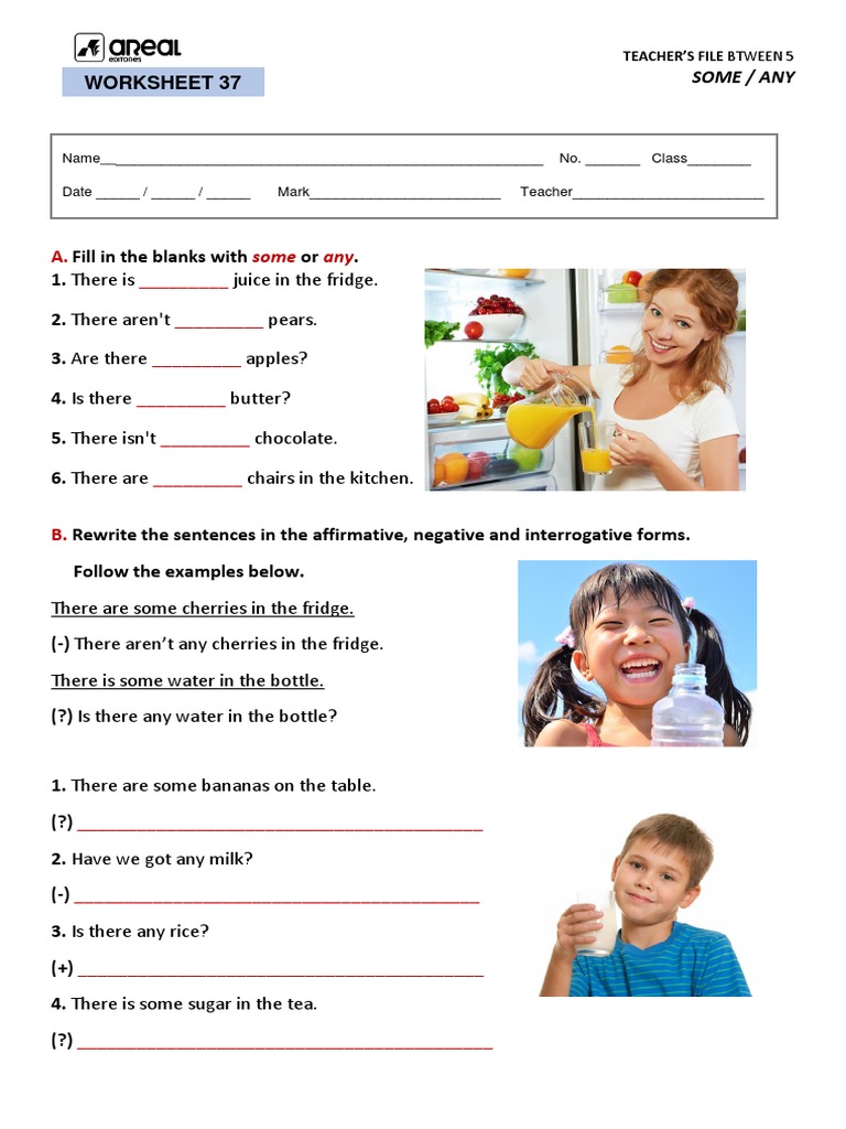 Worksheet Some Any | PDF