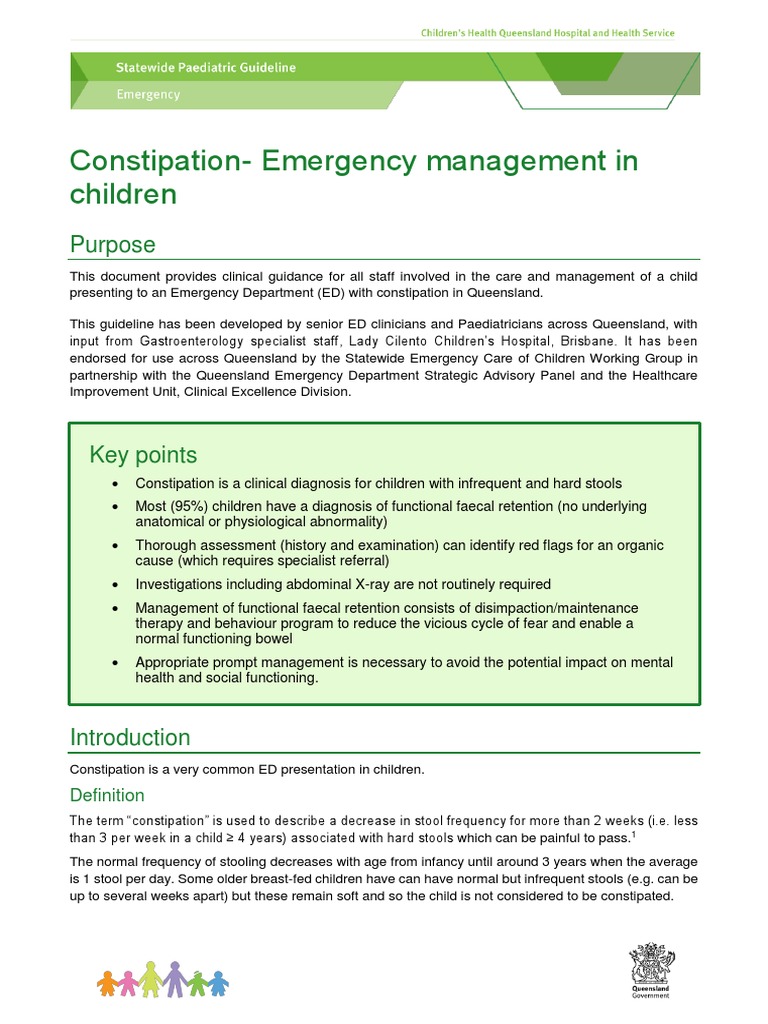Constipation - Emergency Management in - Children 2018 | PDF ...